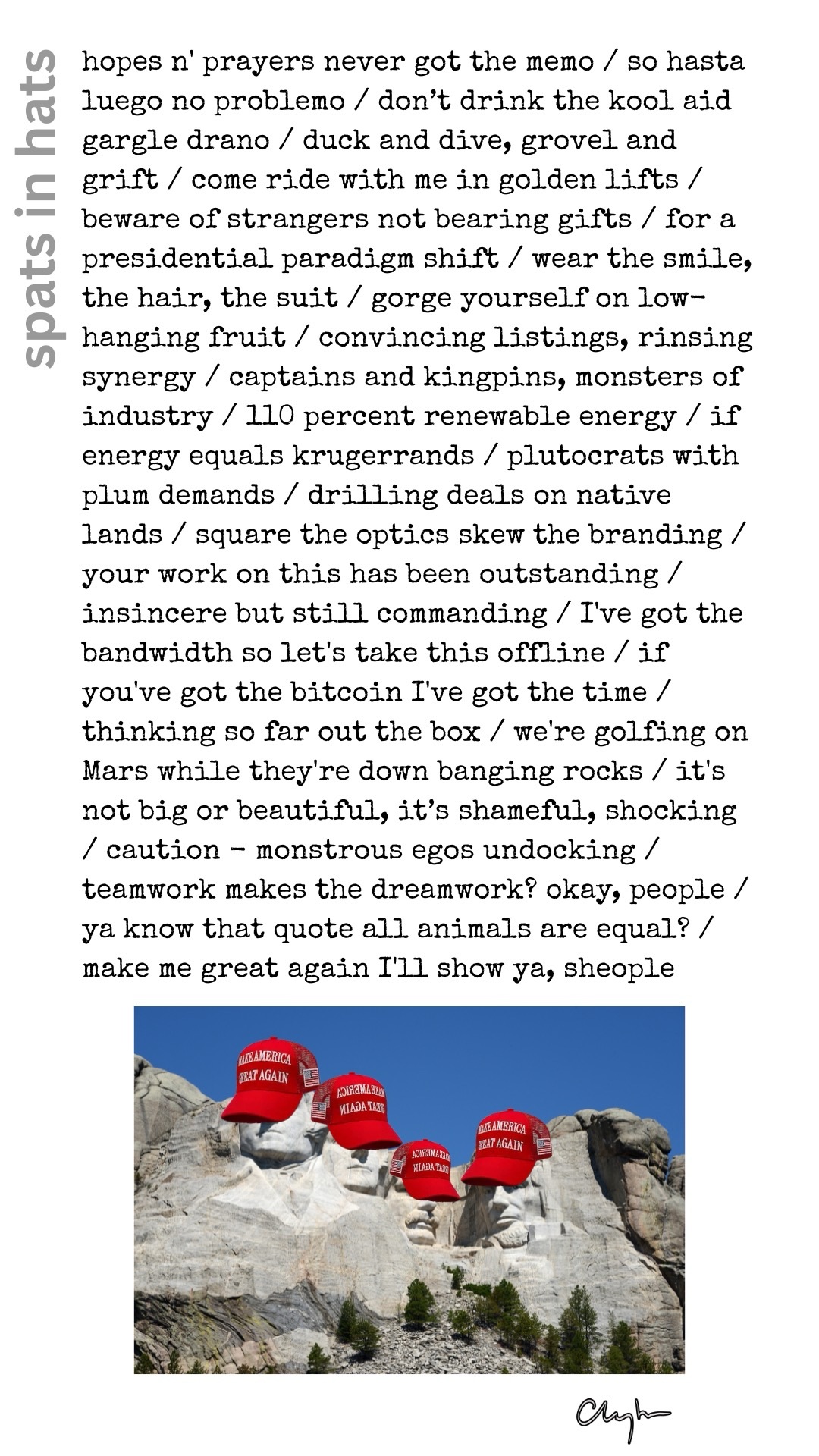 spats in hats | jim clayton